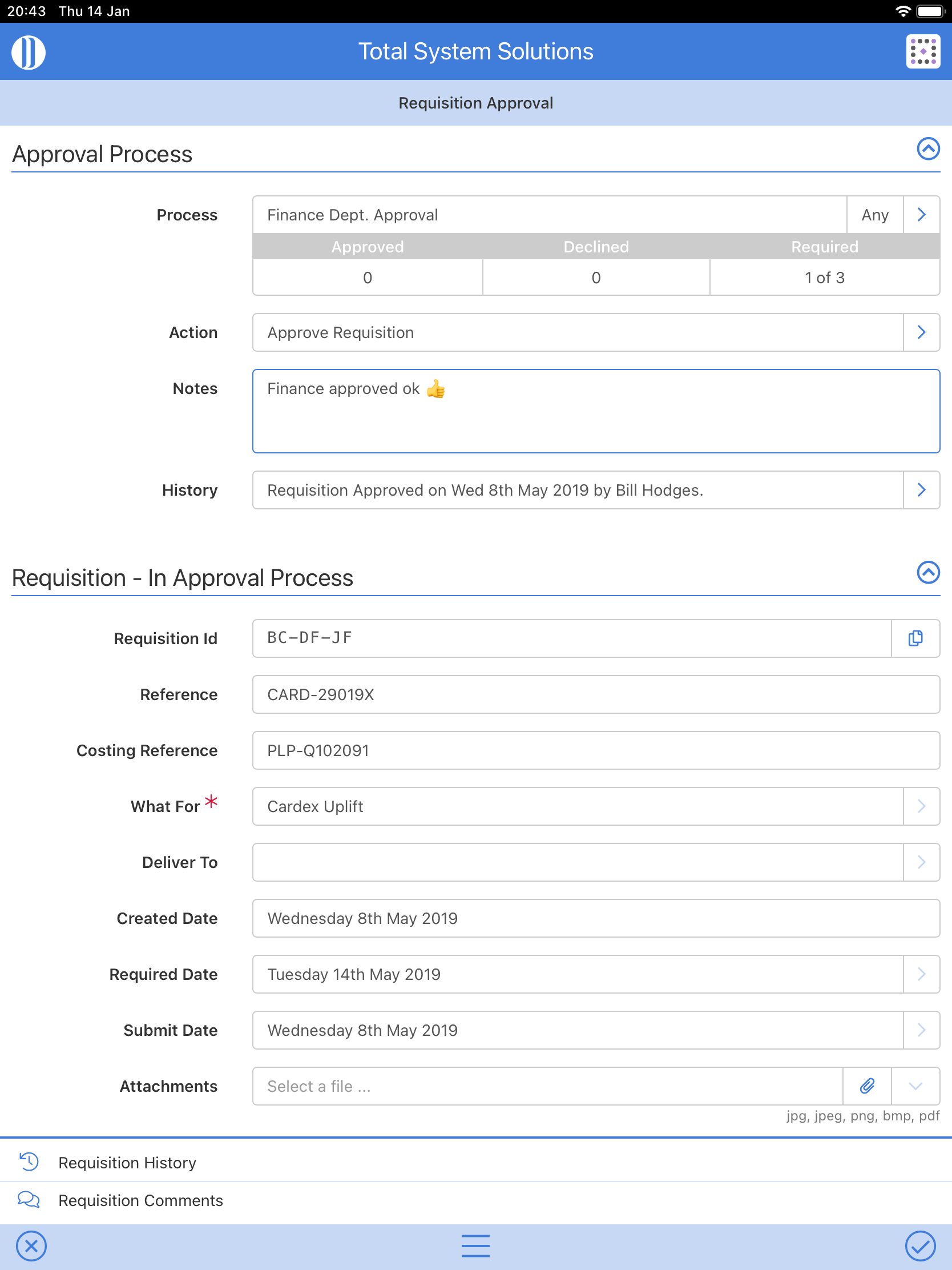 Duet Requisitions | Duet Business Cloud Applications